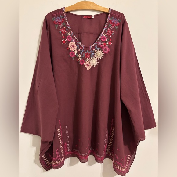 Johnny Was | Tops | Johnny Was X Red Wish Stitch Boho Embroidered Tunic ...
